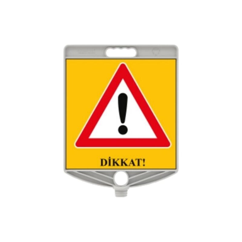 Dikkat Levhası Kare Plastik Levha Uyarı Levhası - Trafik Malzemelerim